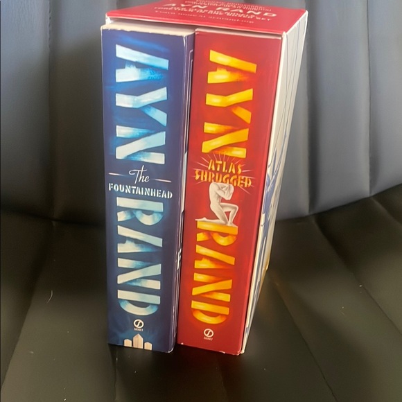 Other | Ayn Rand Book Set Blue And Red | Poshmark